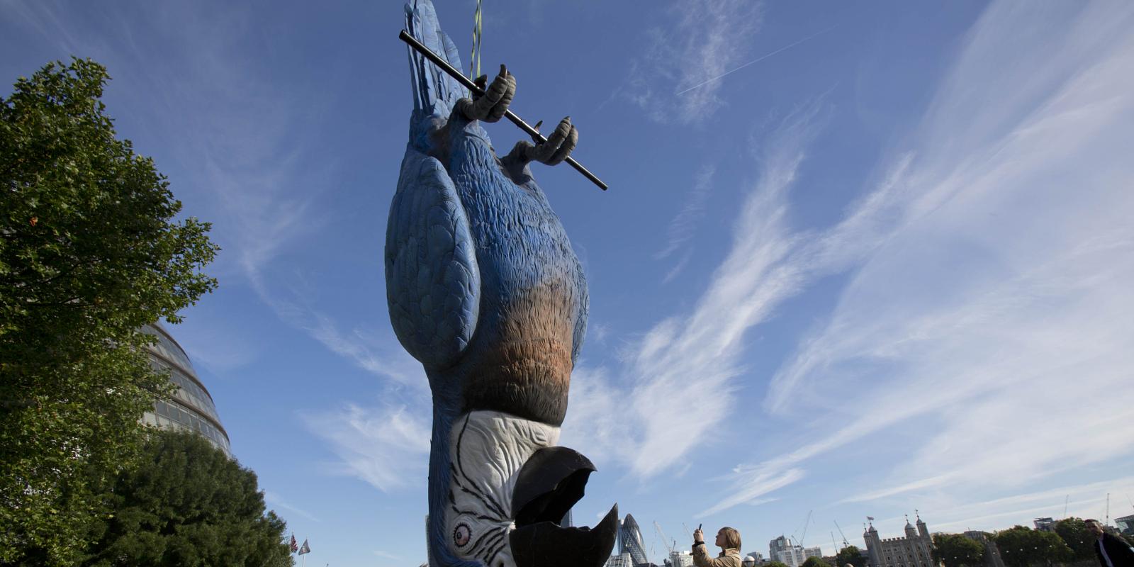 Monty Python's Dead Parrot arrives in London - on a giant scale