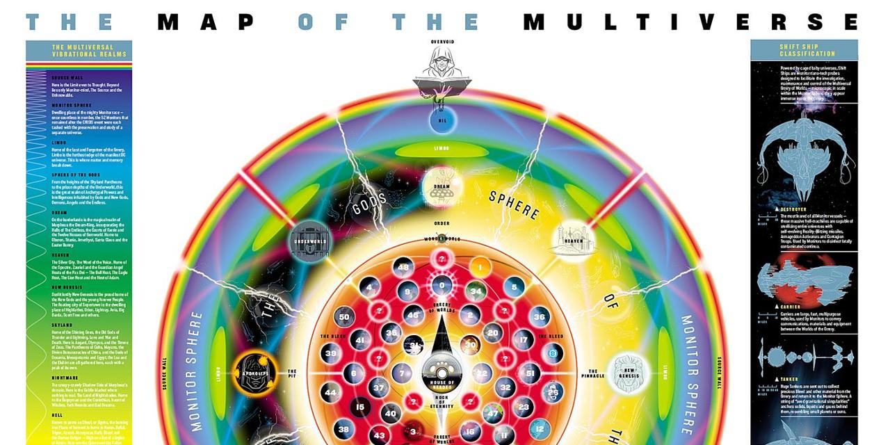 Grant Morrison unveils a map of DC Comics' Multiverse at Comic-Con