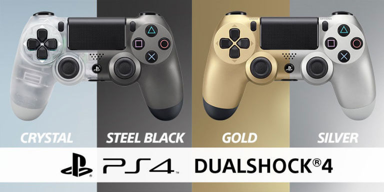 PS4's new Crystal, Steel Black, Silver and Gold DualShock 4 controllers ...
